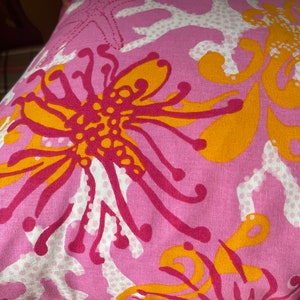 Lilly Pulitzer Lee Jofa Bimini Hibiscus Pinks and Oranges Custom Pillow ...