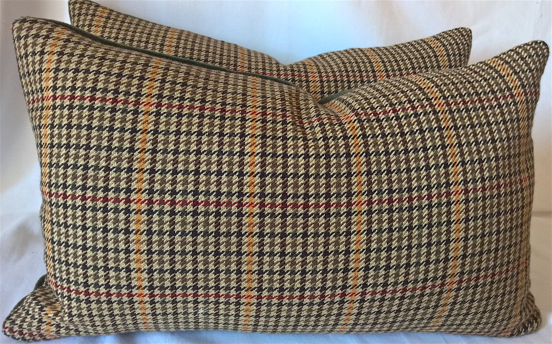 Ralph Lauren Devon Plaid Original Brazilian Wool Custom Pillow Cover ...