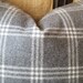 Ralph Lauren Dickens Wool Check Smoke Grey Italian Wool Plaid Pillow ...