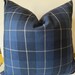 Ralph Lauren Dickens Wool Check Smoke Grey Italian Wool Plaid Pillow ...