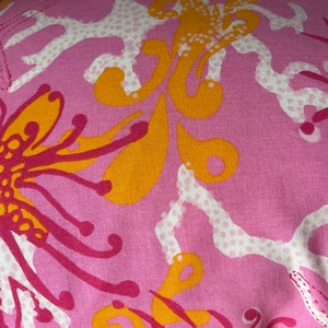 Lilly Pulitzer Lee Jofa Bimini Hibiscus Pinks and Oranges Custom Pillow ...