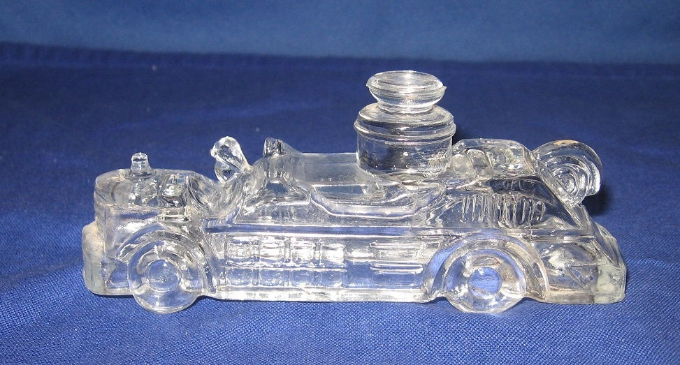 Fire Engine Glass Candy Container. - Etsy