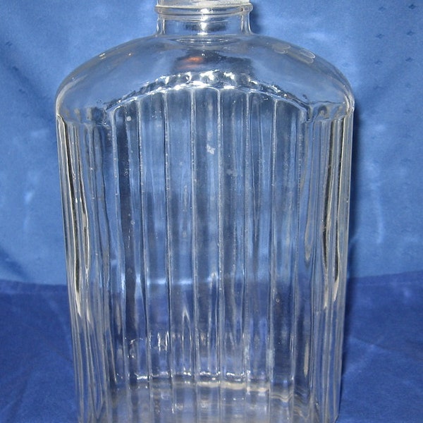 Ribbed Glass Bottle - Etsy