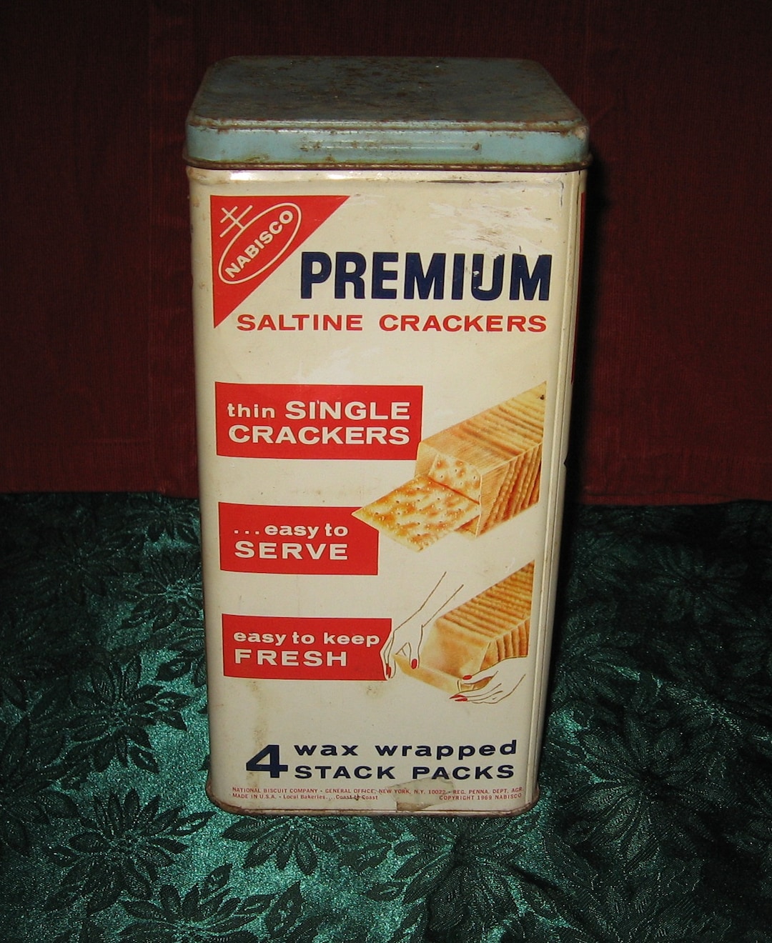 1969 Nabisco Cracker Tin - Etsy