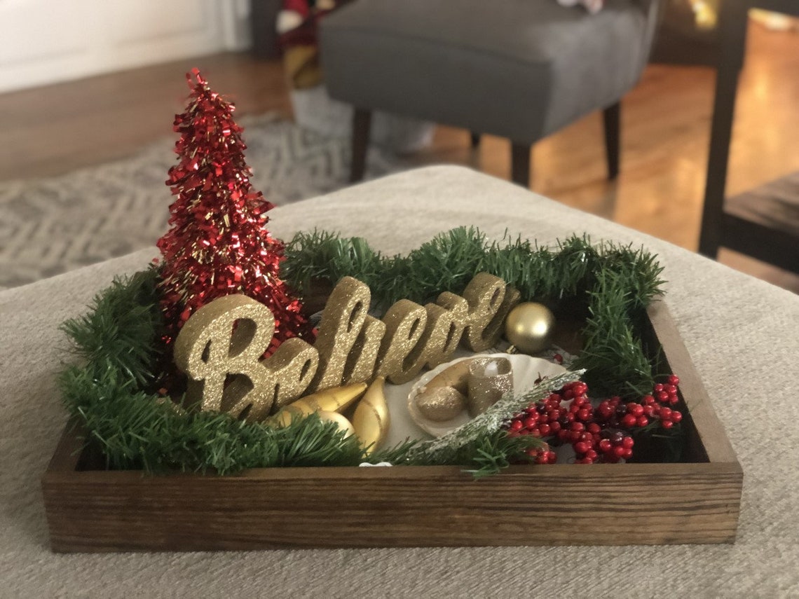 Mowoodwork Wood Rustic Wood Tray for Home or Office. This - Etsy