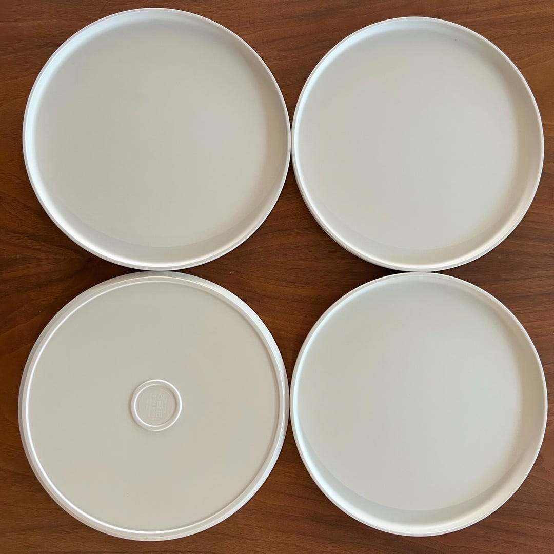 West Elm Melamine Dinner Plate Aaron Probyn Stone White Set of 4 - Etsy
