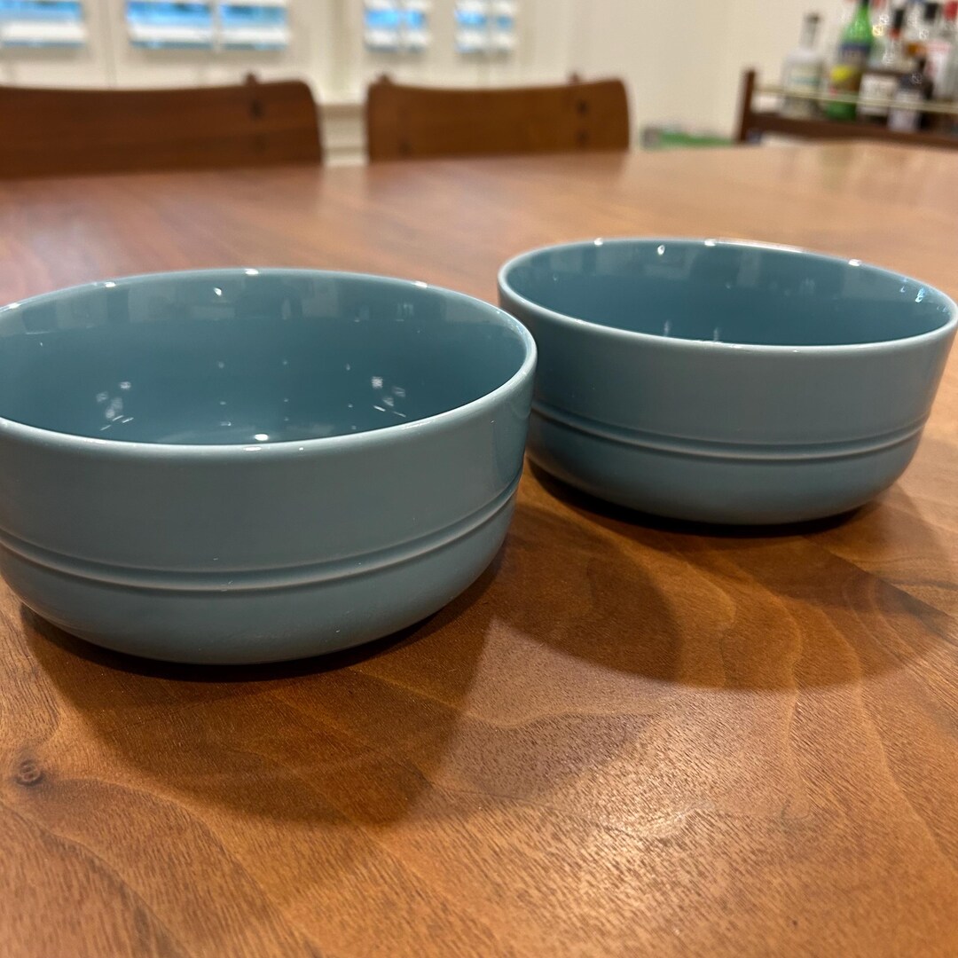 Crate and Barrel Hue Light Blue Bowls Aaron Probyn Set of 2 **small ...