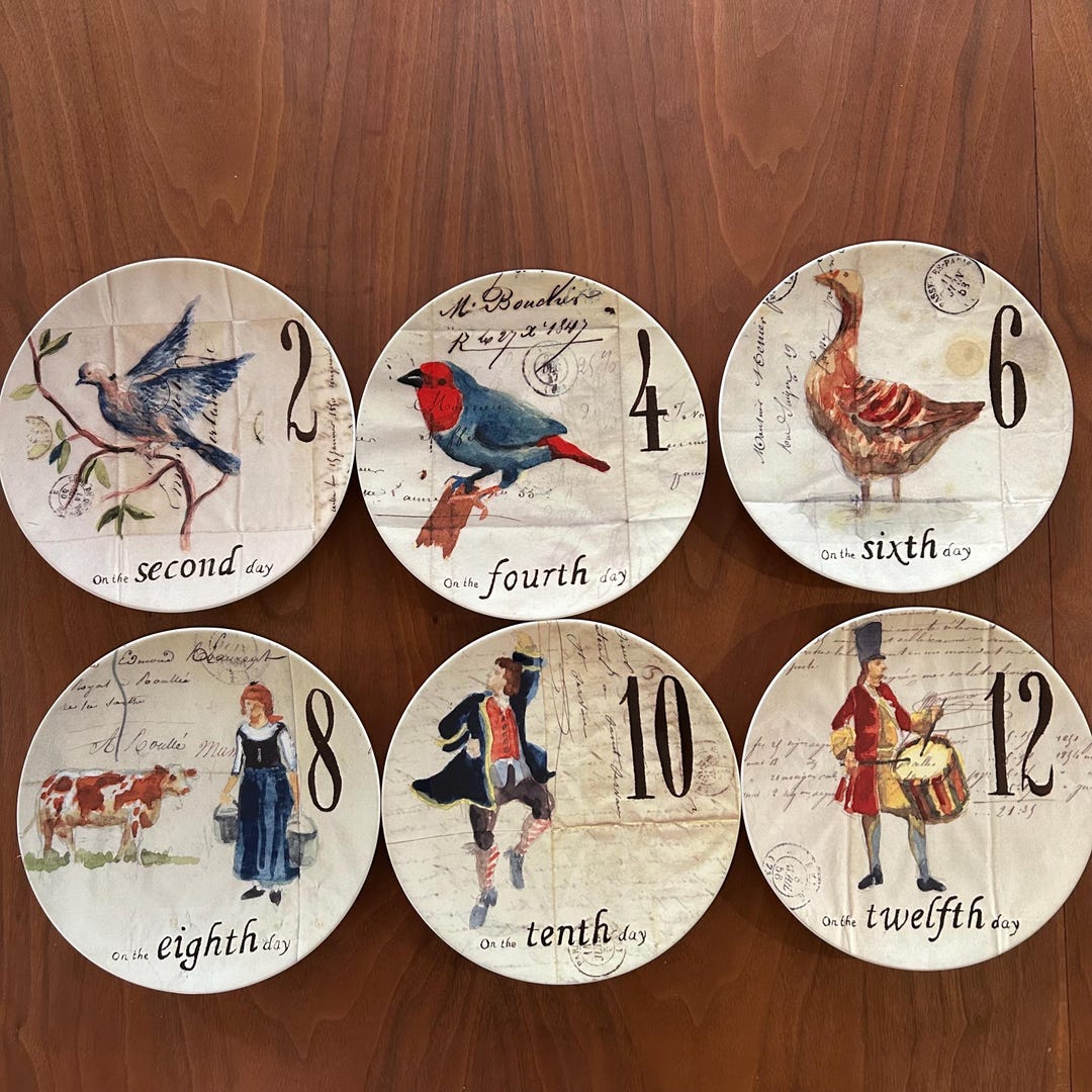 Williams Sonoma 12 Days Of Christmas Plates