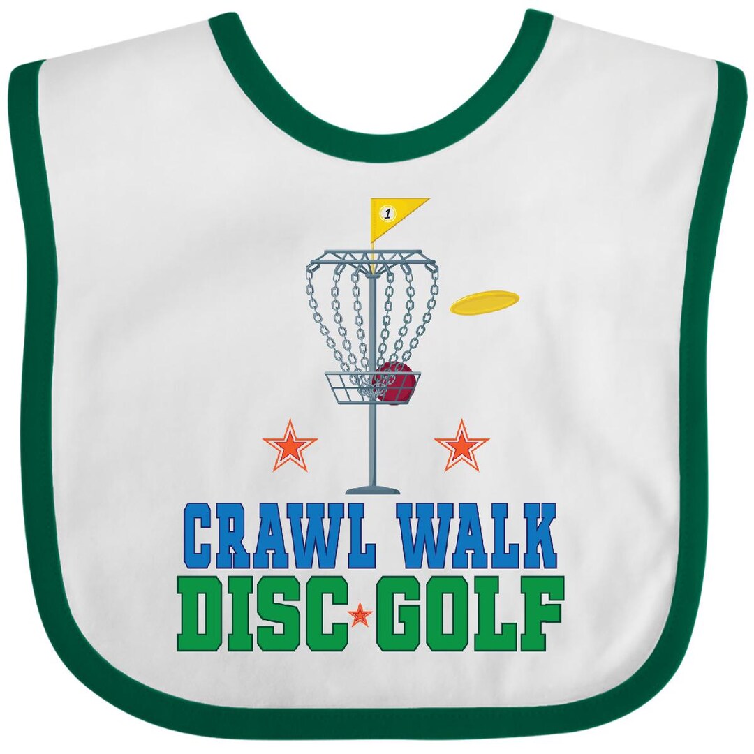 Crawl Walk Disc Golf Baby Bib by Inktastic - Etsy