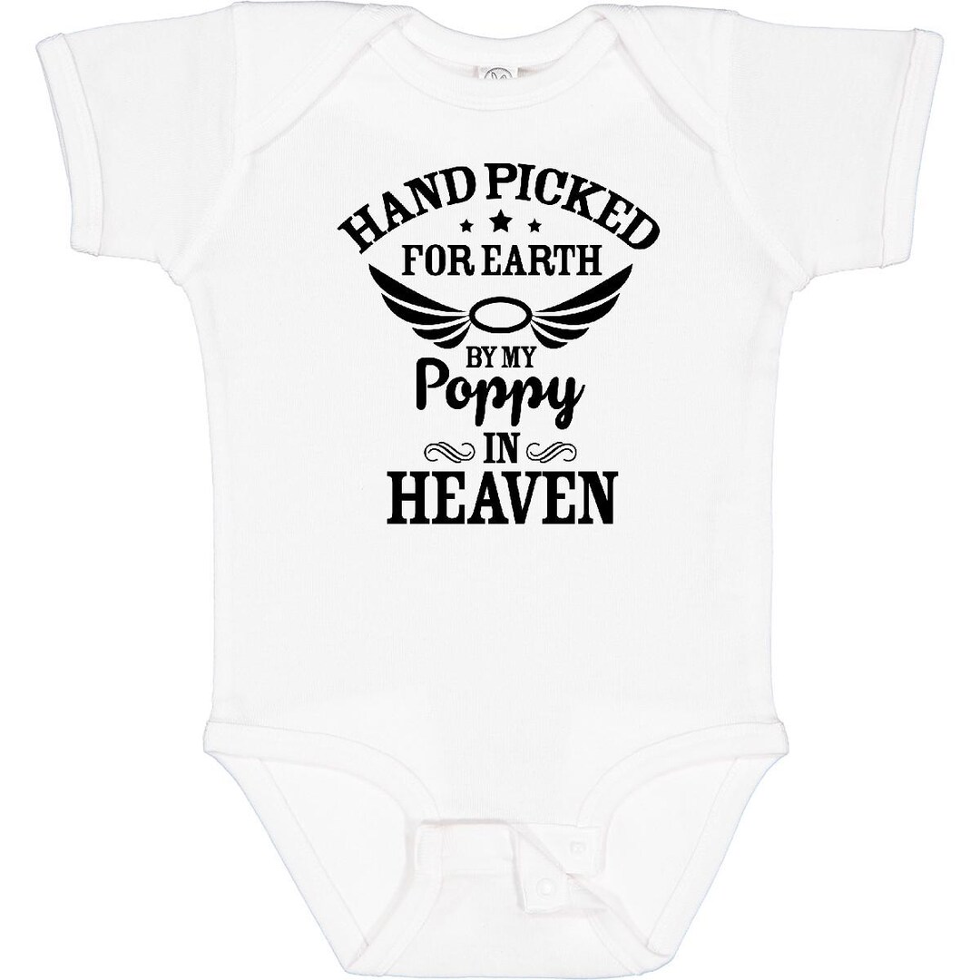 Handpicked for Earth by My Poppy in Heaven With Angel Wings Baby ...