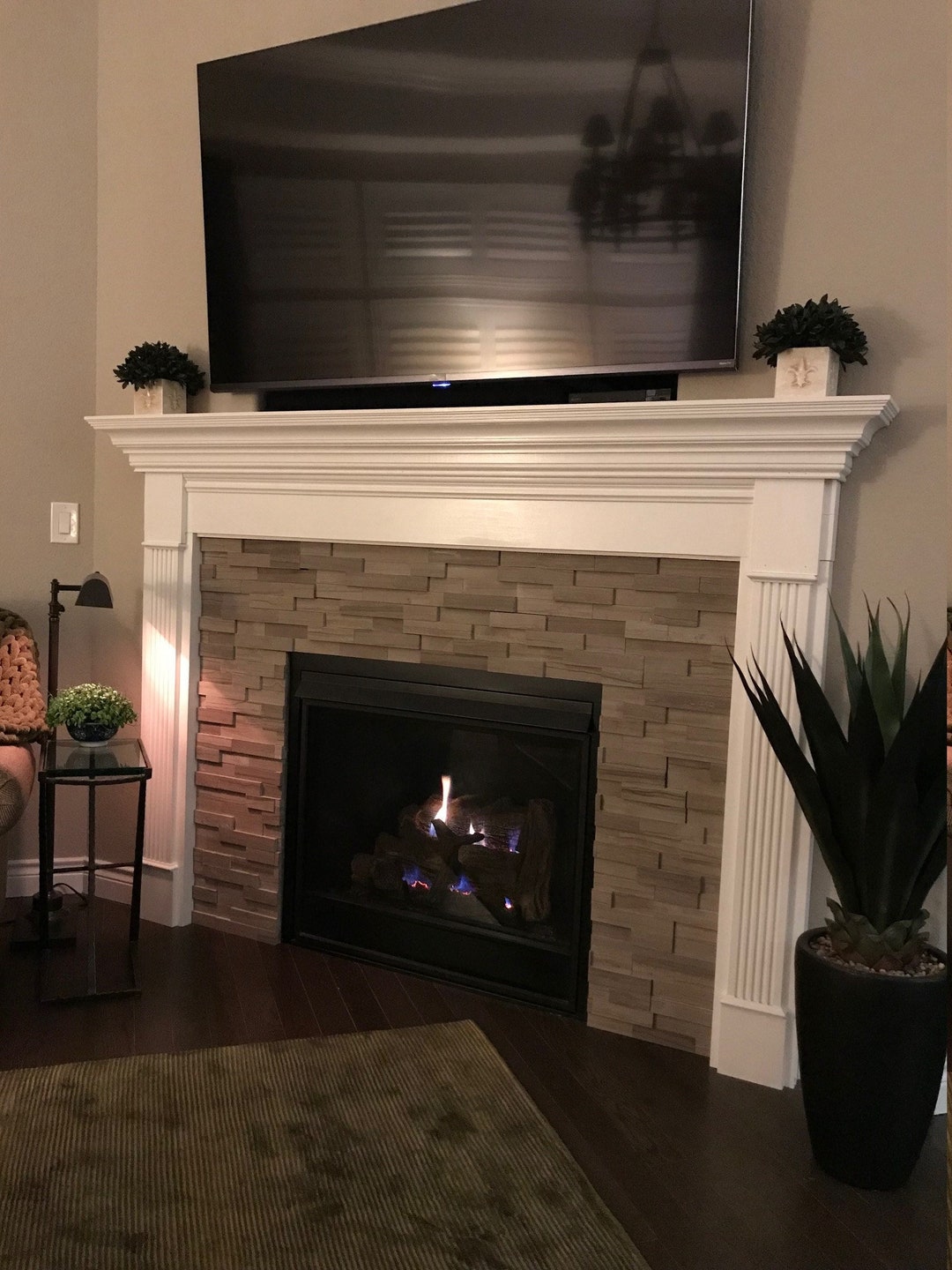Wood Fireplace Mantel Surround - Custom Built to Any Size - Solid ...