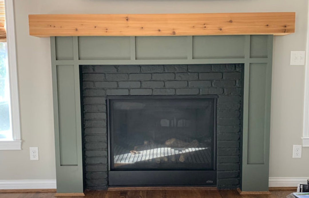 Cedar Mantel Box Cover: Rustic Fireplace Mantel - Etsy