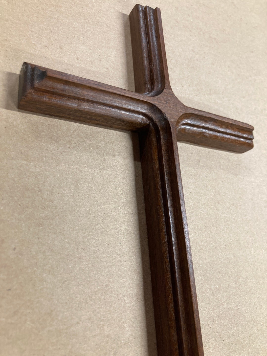 Cross - Crucifix - Ipe Ironwood (brazilian Walnut) Hardwood - Handmade ...