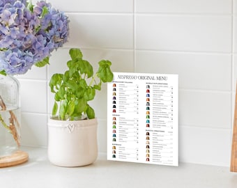Nespresso VERTUO Capsule Menu • Coffee List • Digital Download File - Etsy