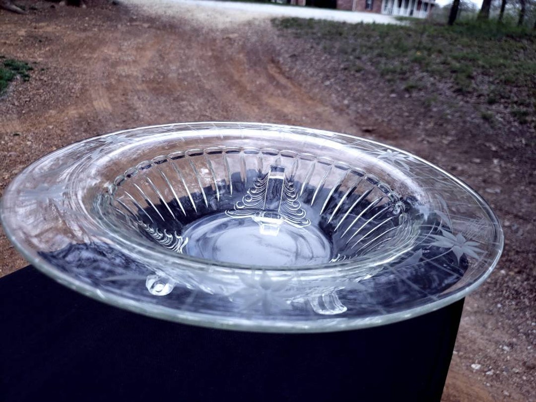 Vintage Paden City NERVA Crystal Art Deco 3-toed Footed Flared 12 7/8 ...