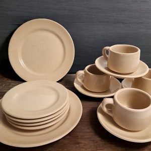 Vintage 14 Piece Tan Restaurant Ware Dinnerware Set TEPCO USA ...