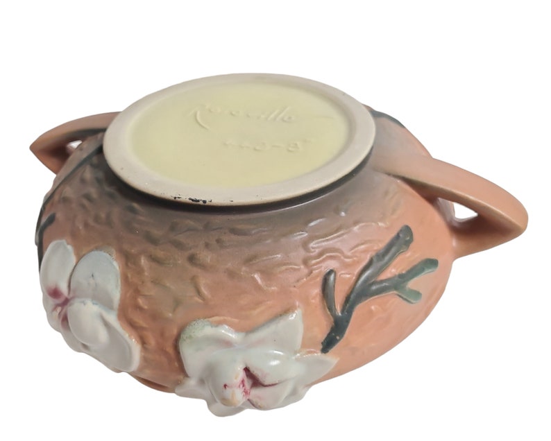 Vintage Roseville Art Pottery REPRODUCTION Brown Magnolia Double ...