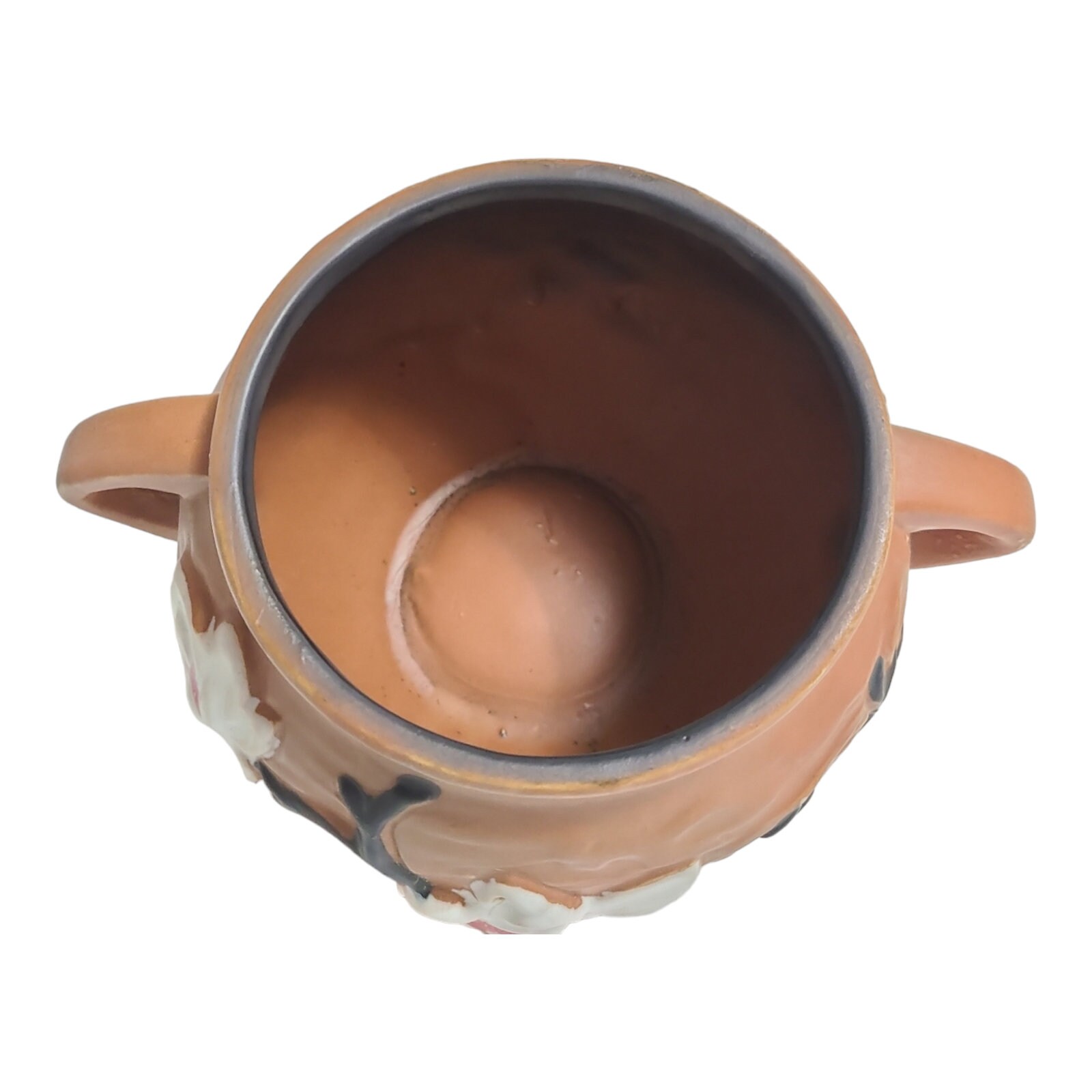 Vintage Roseville Pottery REPRODUCTION Brown Double Handled Magnolia ...