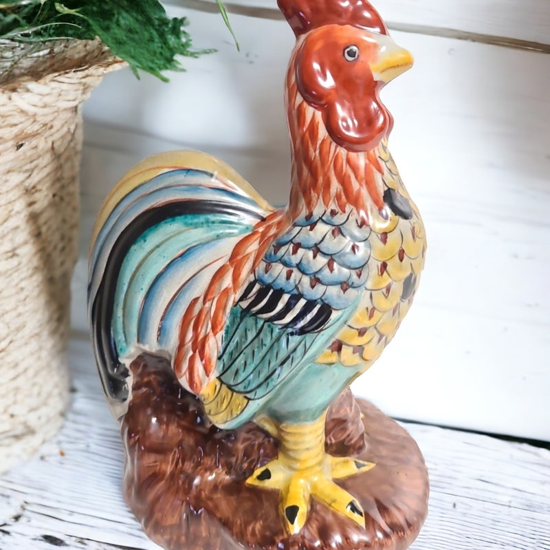 Rooster Statue - Etsy