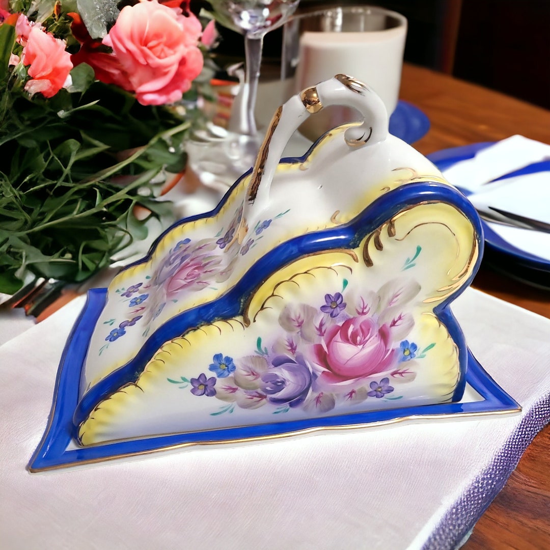 Vintage Porcelain Covered Cheese Plate R S Prussia REPRODUCTION ...