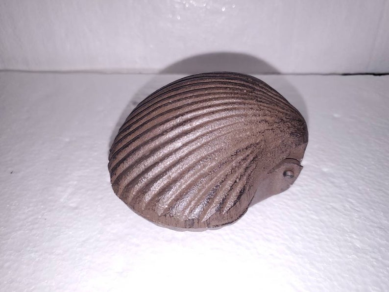 Vintage Heavy Cast Iron Clam Shell Nautical Seashell Hinged - Etsy