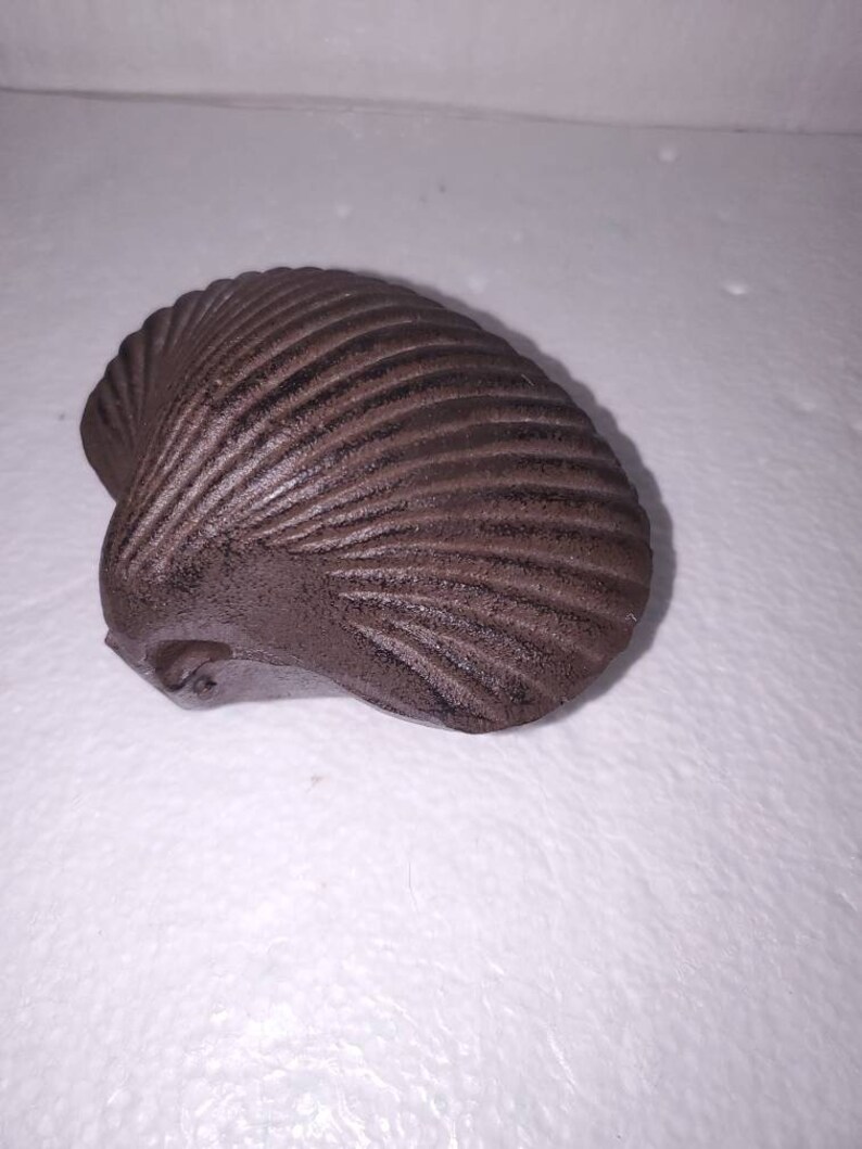 Vintage Heavy Cast Iron Clam Shell Nautical Seashell Hinged | Etsy