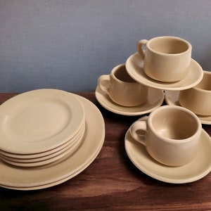 Vintage 14 Piece Tan Restaurant Ware Dinnerware Set TEPCO USA ...