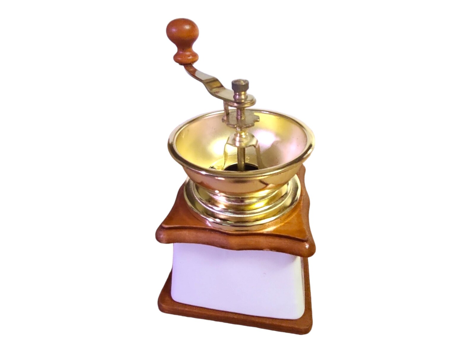 Vintage Blue Delft Style Café Coffee Mill Grinder Porcelain, Wood ...
