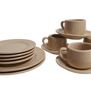 Vintage 14 Piece Tan Restaurant Ware Dinnerware Set TEPCO USA ...