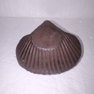 Vintage Heavy Cast Iron Clam Shell Nautical Seashell Hinged Trinket ...