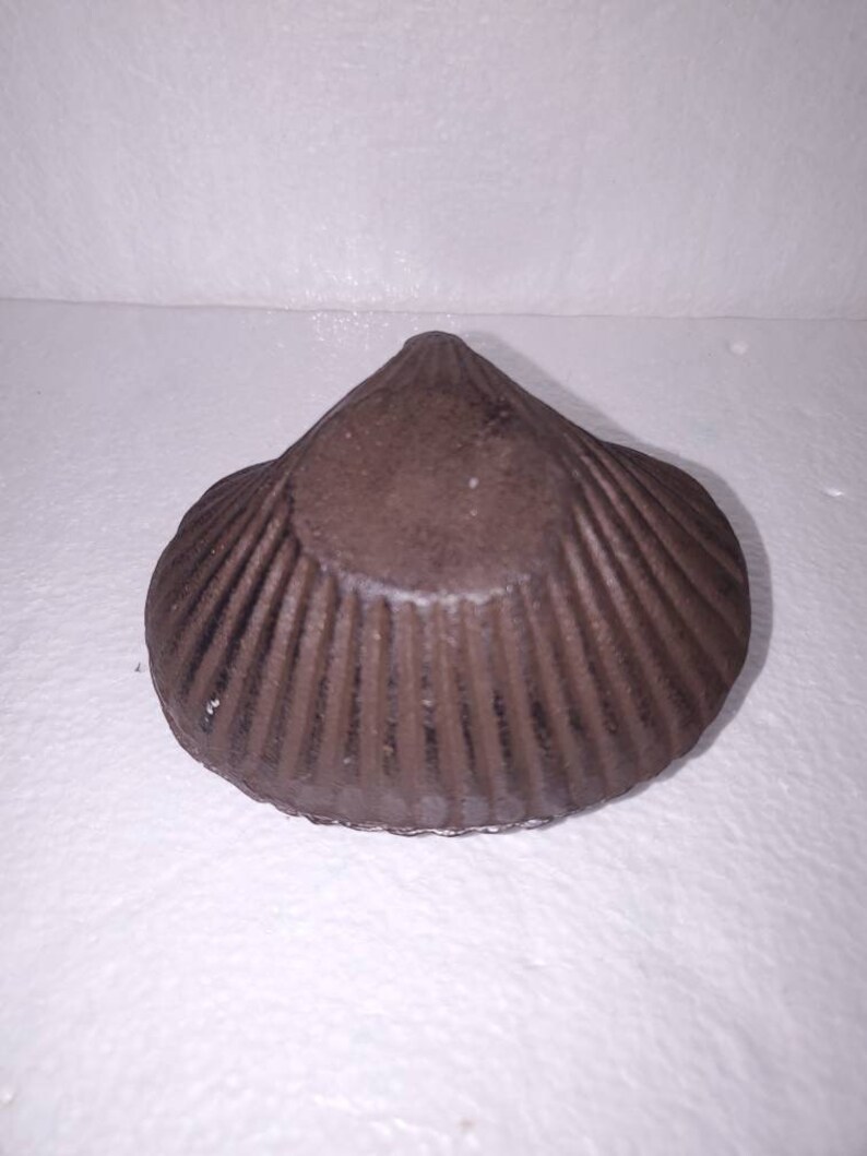 Vintage Heavy Cast Iron Clam Shell Nautical Seashell Hinged - Etsy