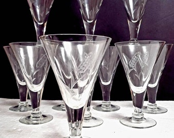 Etched Wheat Glasses - Etsy