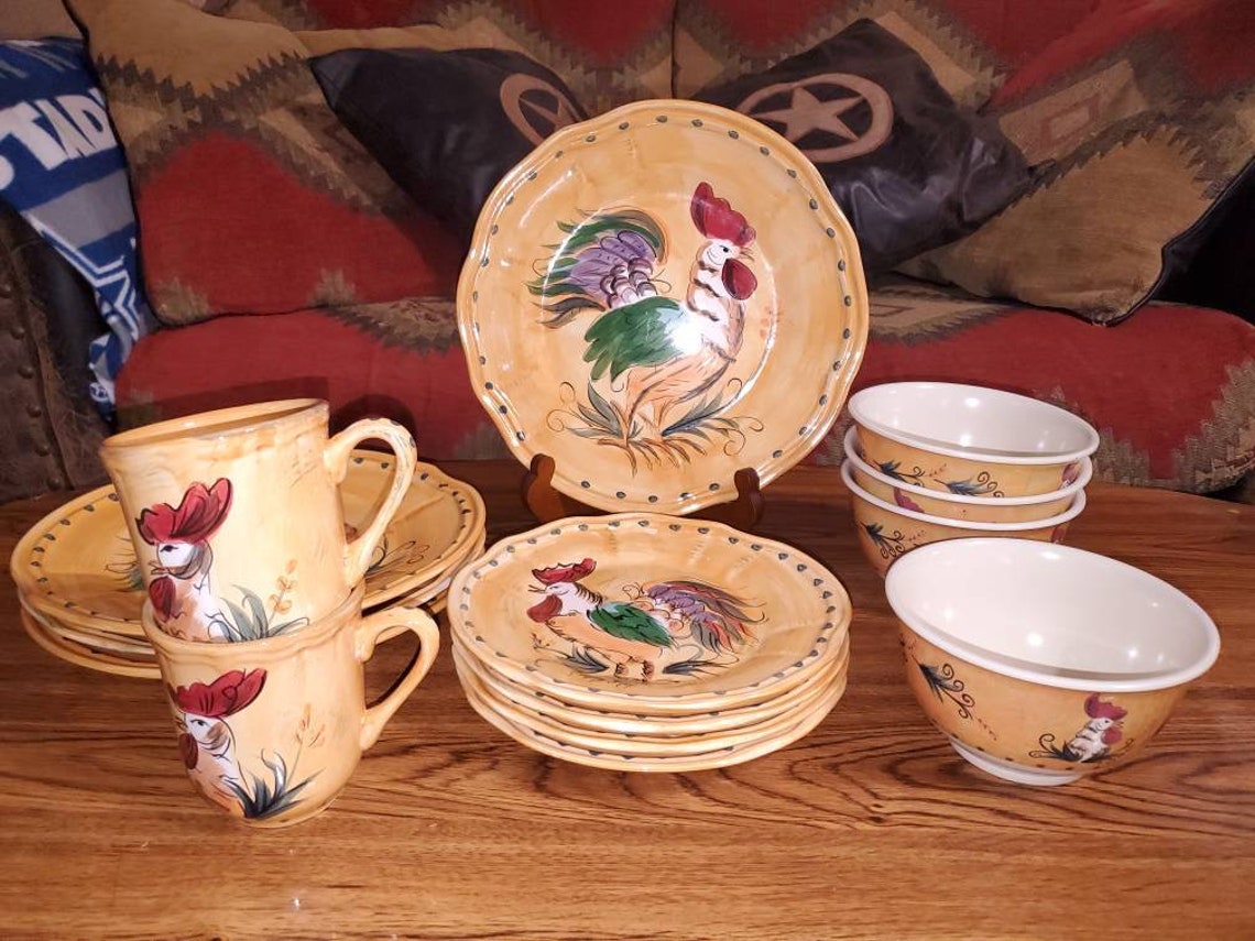 14 Piece Set of Tabletops Gallery by Tabletops Unlimited Hand Painted ...