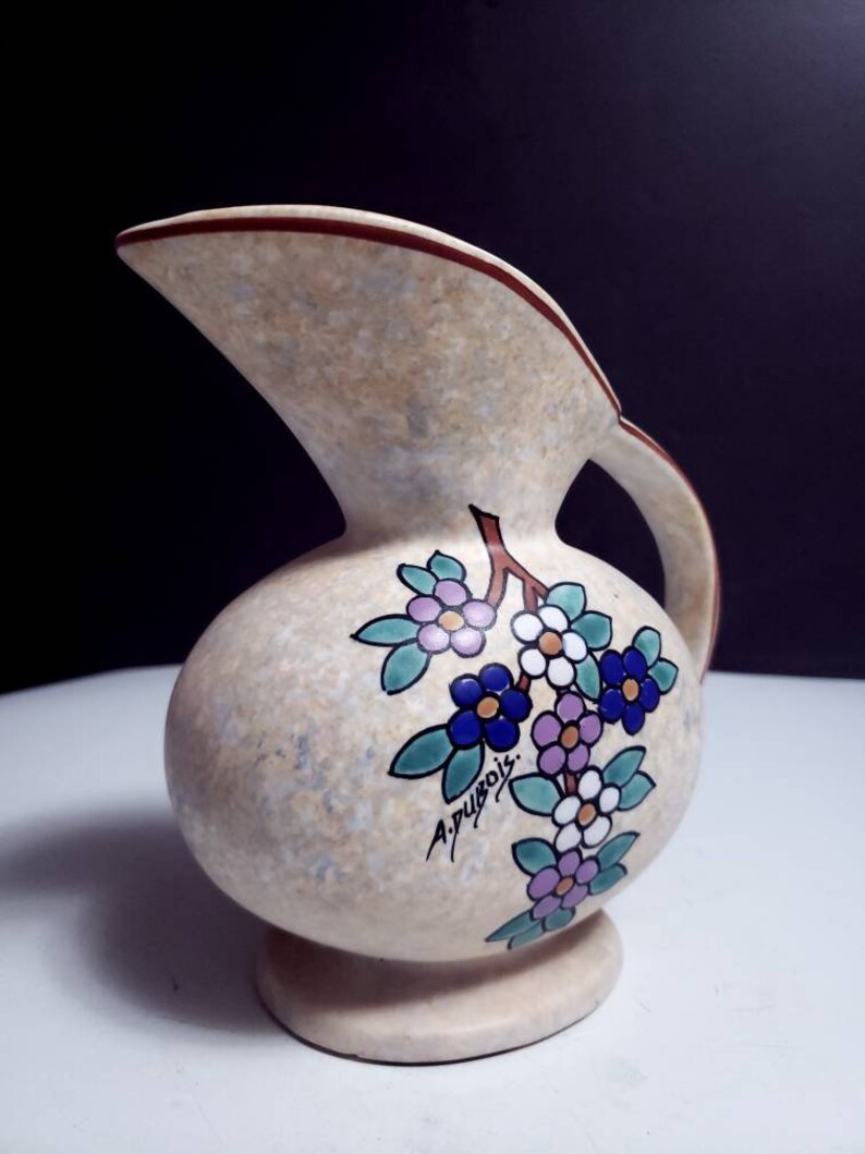 Vintage Mons Belgium Pottery Artnouveauhand Painted Floral - Etsy