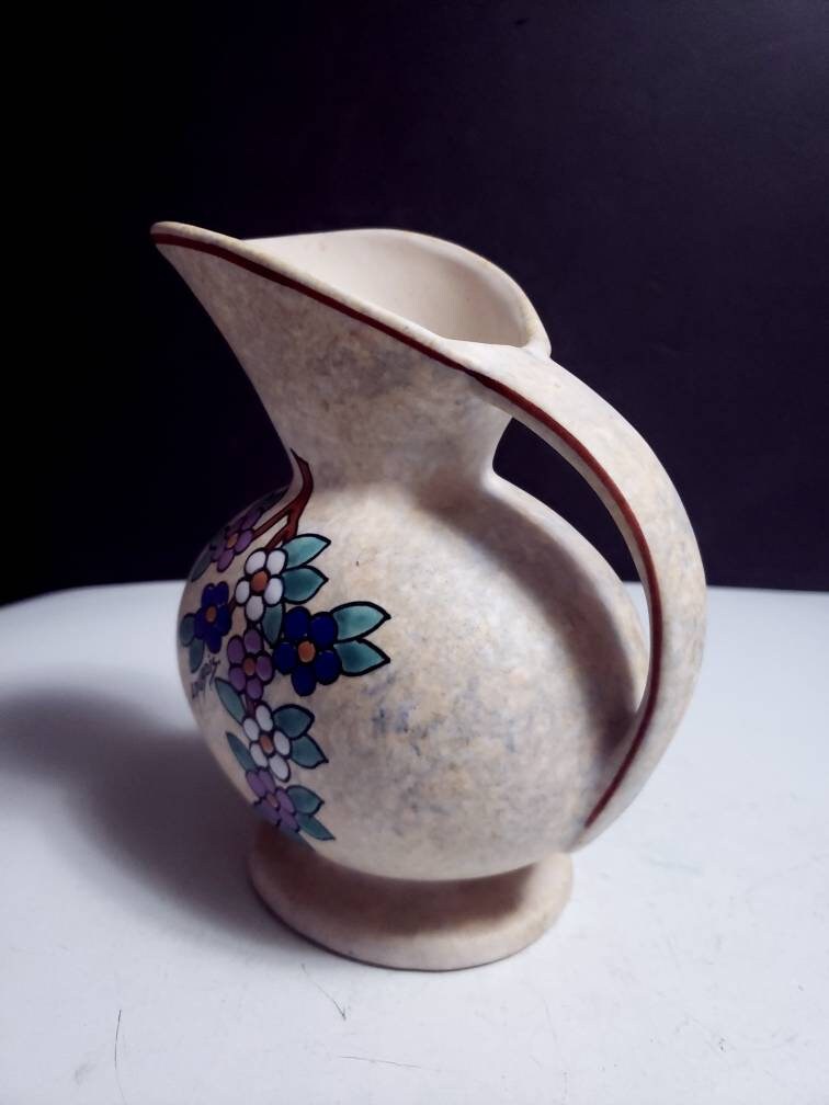 Vintage Mons Belgium Pottery Artnouveauhand Painted Floral | Etsy