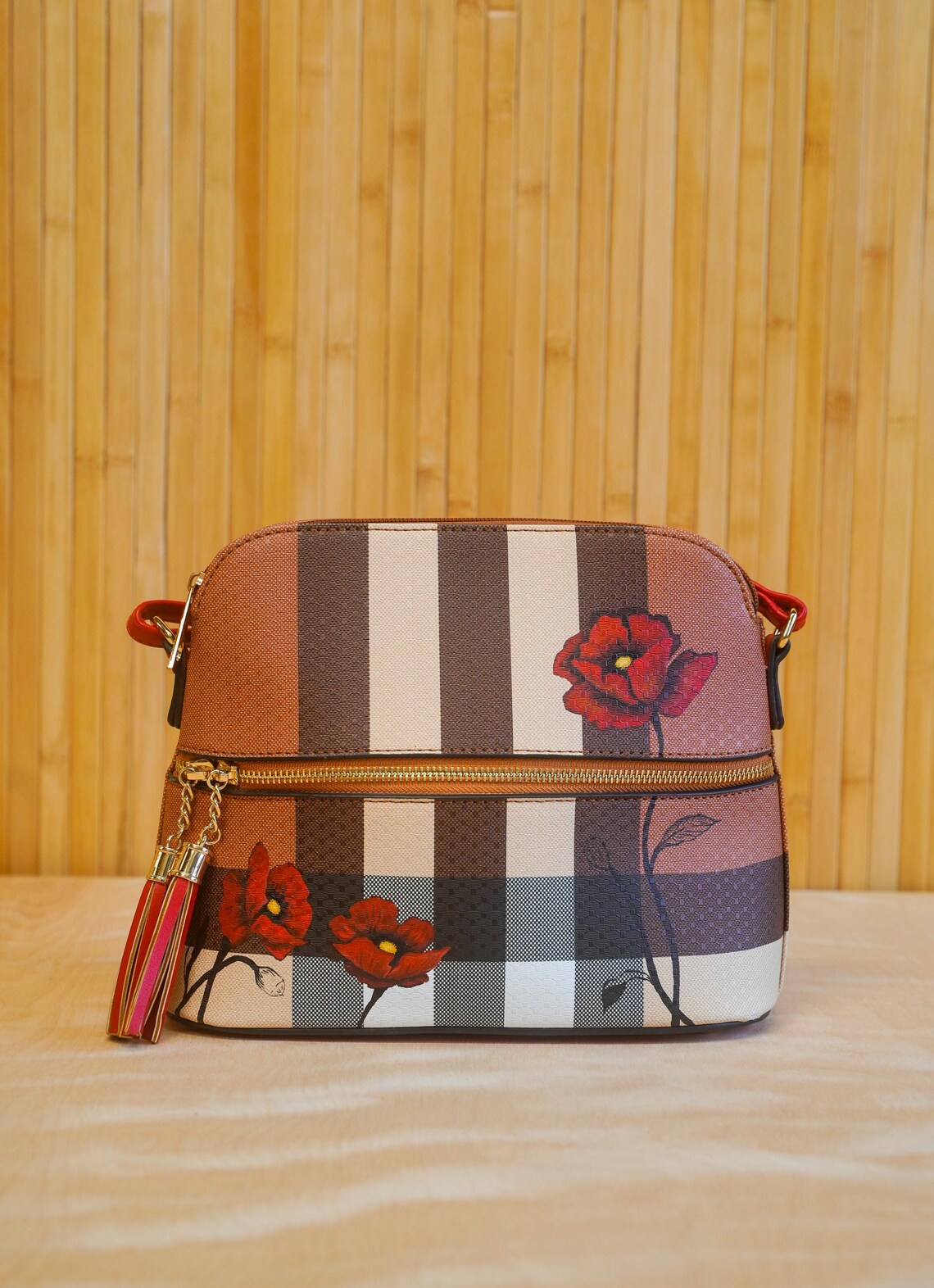 Plaid Floral Poppy Purse - Etsy