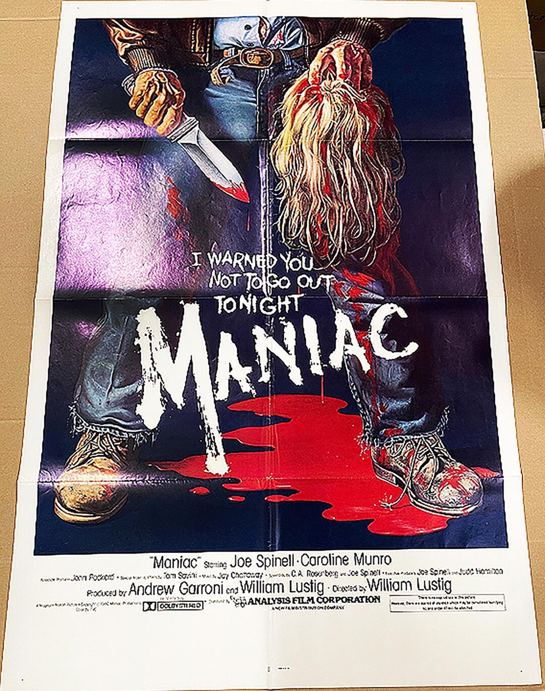 MANIAC! '80 Joe Spinell, Caroline Munro Cult Horror Rare Classic U.S ...