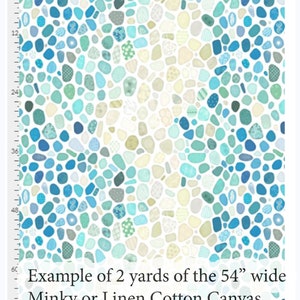 Sea Glass Cheater Quilt, Beach House, Whole Cloth Quilt Top, Aqua Blue ...