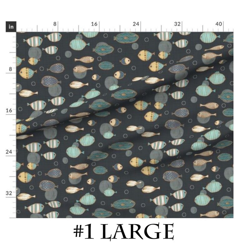 Black Fish Fabric, Wooden Fish, Aquatic Design, Under the Sea, Boys ...
