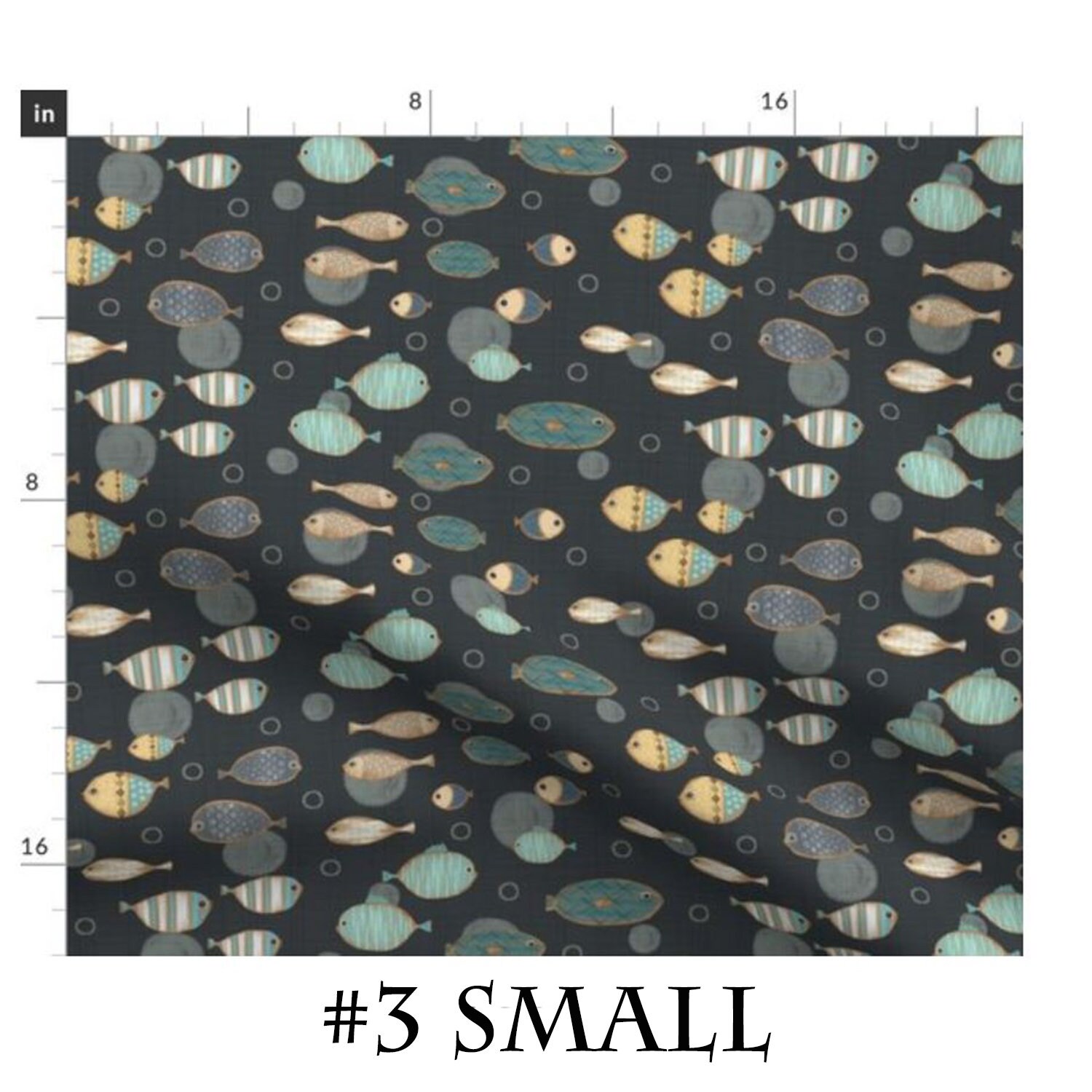 Black Fish Fabric, Wooden Fish, Aquatic Design, Under the Sea, Boys ...