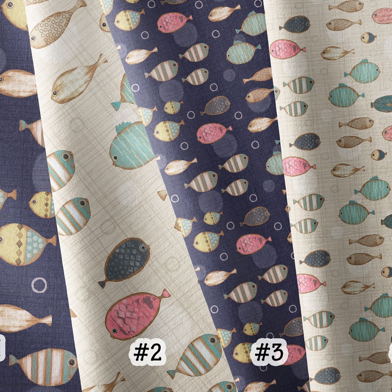 Fish Design Fabric - Etsy