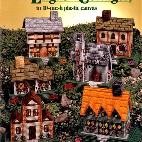 Plastic Canvas English Cottages Pattern Home Decor Instant - Etsy