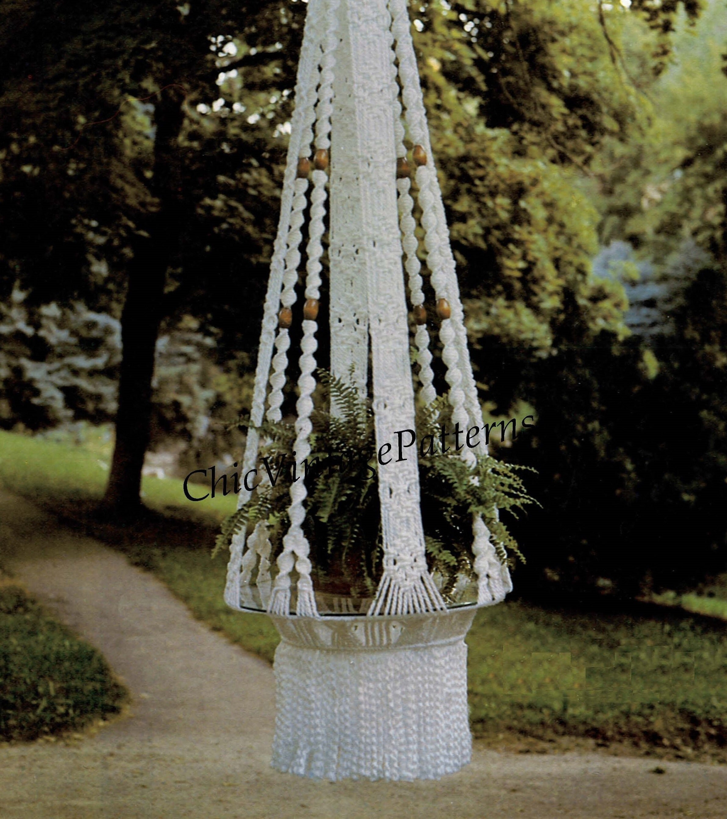 Macrame Hanging Table Pattern, Garden Decor, Instant Download - Etsy
