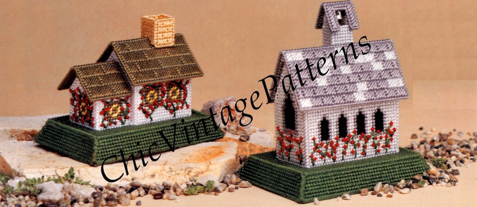 Plastic Canvas English Cottages Pattern, Home Decor, Instant Download ...
