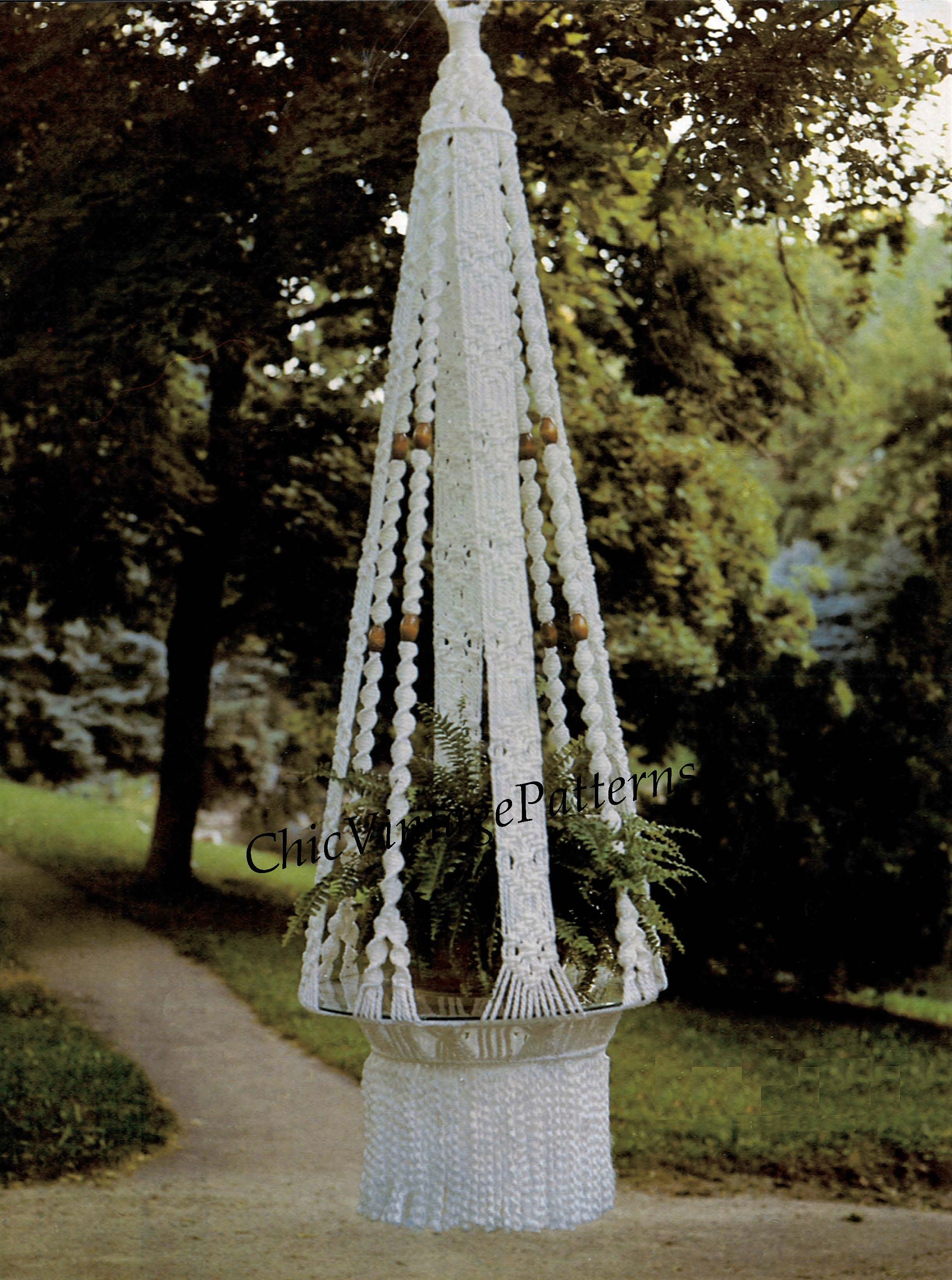 Macrame Hanging Table Pattern, Garden Decor, Instant Download - Etsy