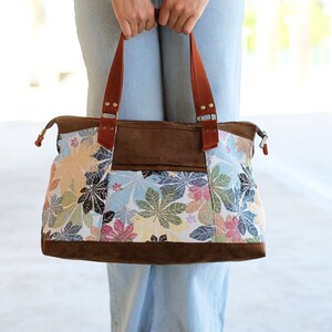 Cute Weekender Bag With Colorful Leaves Canvas Duffle Bag for - Etsy