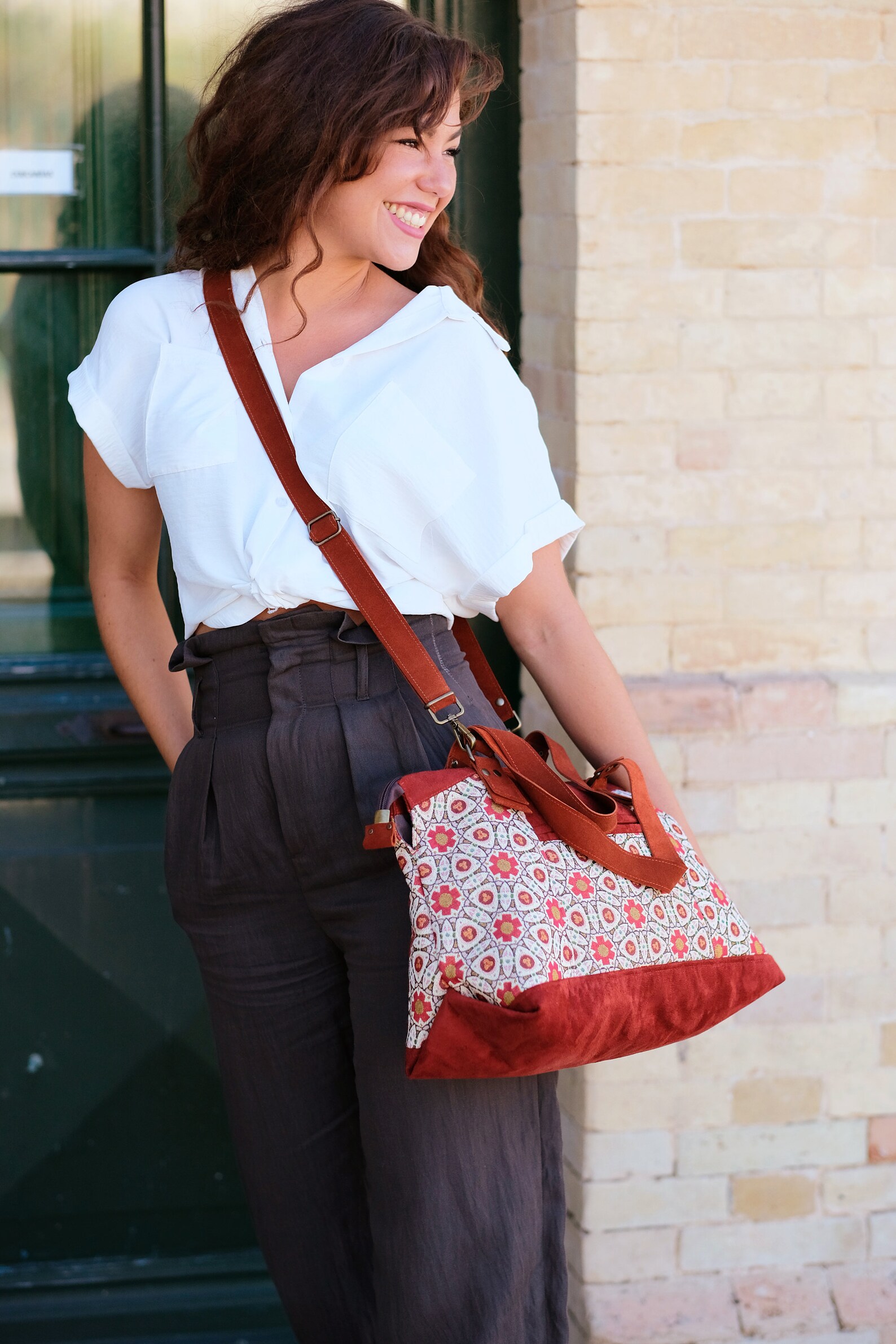 Cute Weekender Bag With Colorful Leaves Canvas Duffle Bag for | Etsy