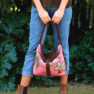 Rose Boho Backpack Women Convertible Bag, Floral Corduroy Bag ...