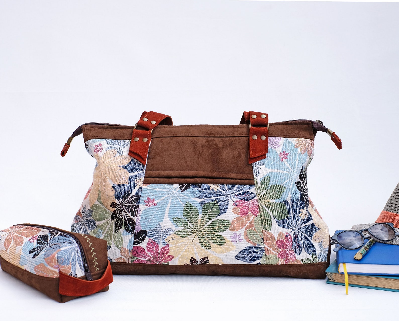 Cute Weekender Bag With Colorful Leaves Canvas Duffle Bag for - Etsy