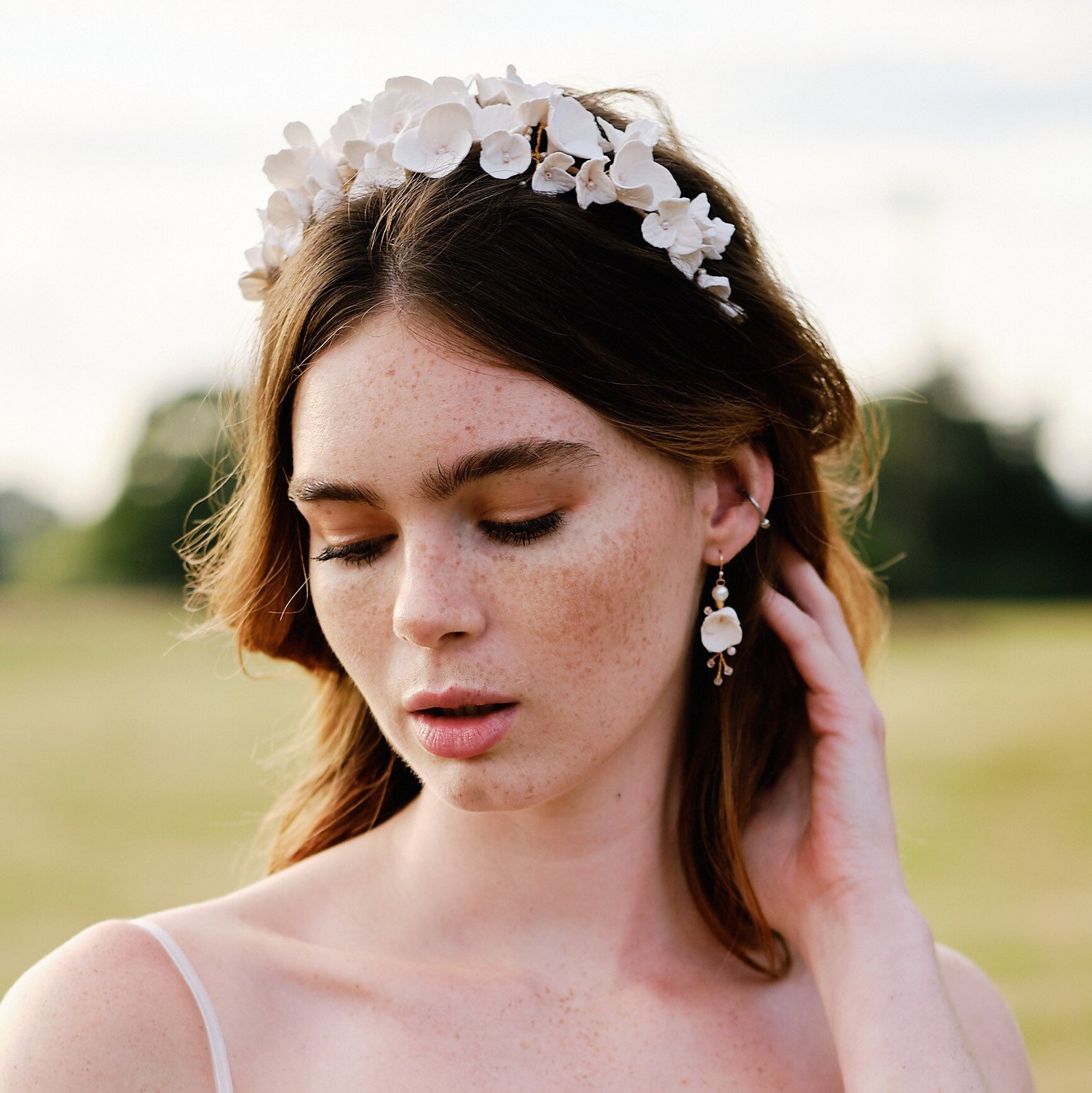 Clay Flowers Tiara Floral Headpiece Bridal Headpiece Bridal | Etsy UK